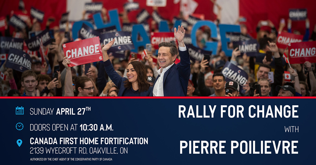 今天有肉友去见PP的吗？在Bronte Go的北面。Rally for Change with Pierre Poilievre in ...